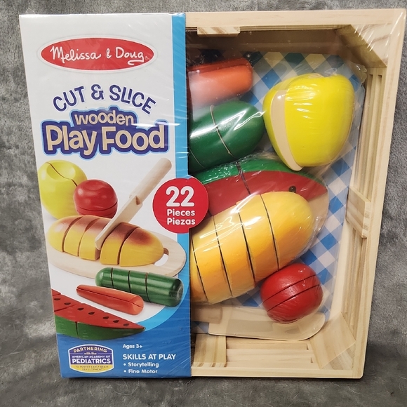 Melissa & Doug | Toys | Melissa Doug Colorful Wooden Play Food Set ...